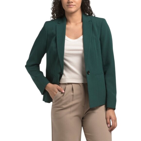 Kasper | Jackets & Coats | Kasper Stretch Crepe One Button Panel Seamed ...